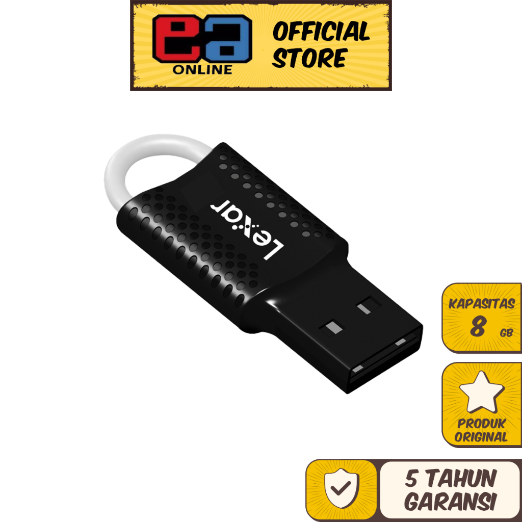 Jual Lexar Flashdisk USB 2.0 JumpDrive V40 Flash Drive - 8GB | Shopee ...