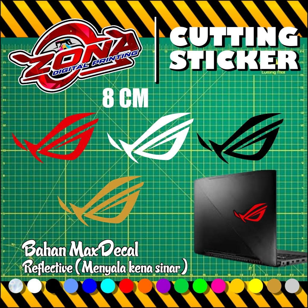 Jual stiker Cutting Sticker ROGStiker ROG Laptop Rog PC Sticker cutting ...