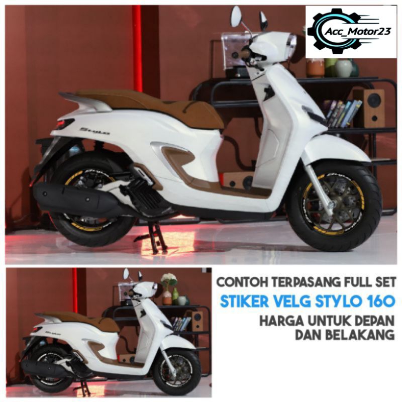 Jual Cutting Sticker Velg Stylo 160 Stiker Lis List Variasi Ban/Velg ...