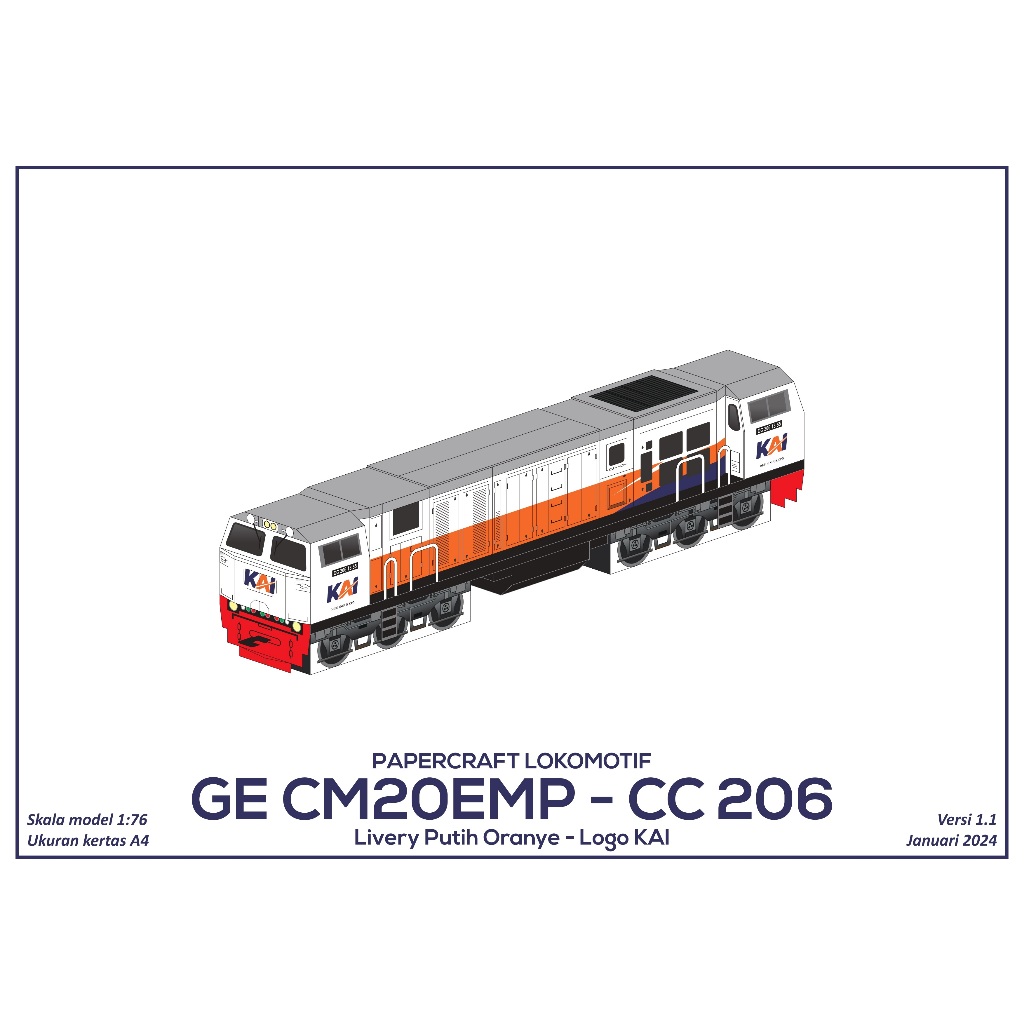 Jual DIY Papercraft Kereta Api Indonesia Kerajinan Kertas | Shopee ...