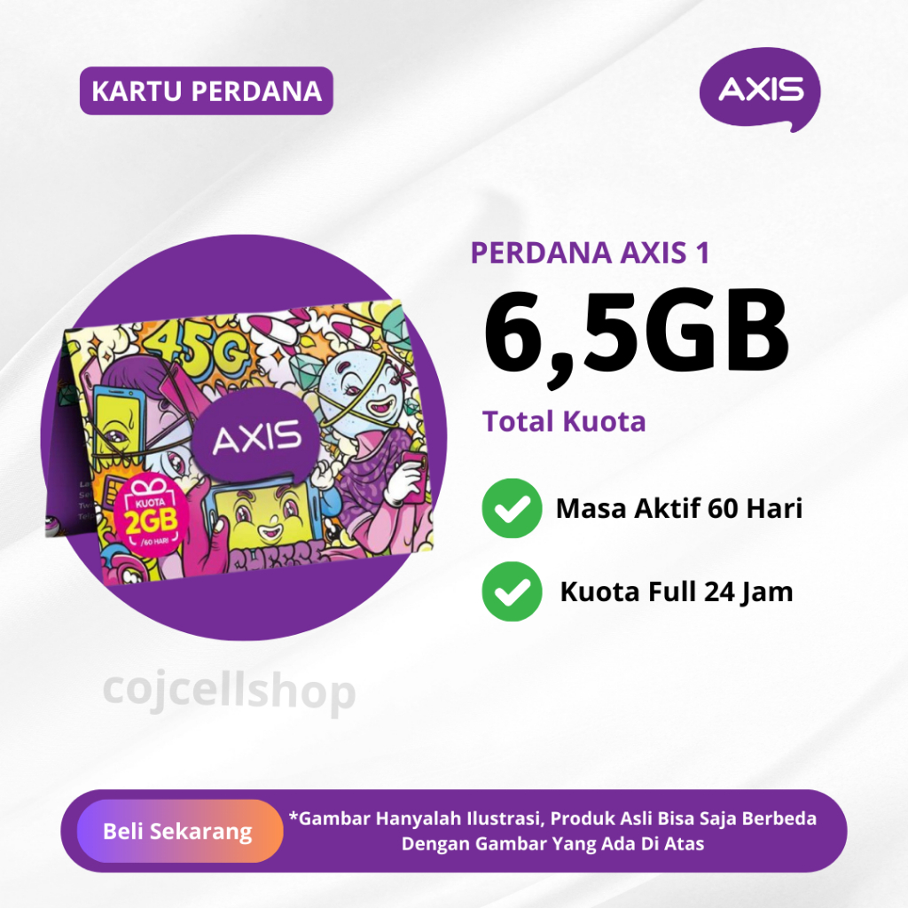 Jual Kartu Perdana AXIS 2 Kuota 6,5GB 60 Hari- Kartu Perdana Kuota Axis Murah - Kartu Perdana ...