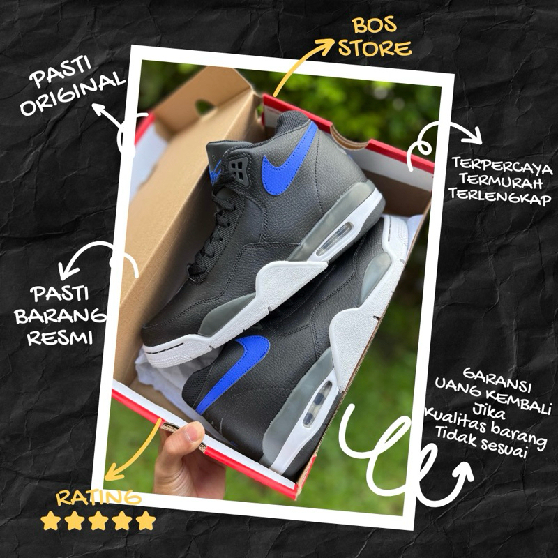 Jual [ORIGINAL] Nlke Flight Legacy Black Royal Blue BNIB Resmi | Shopee ...