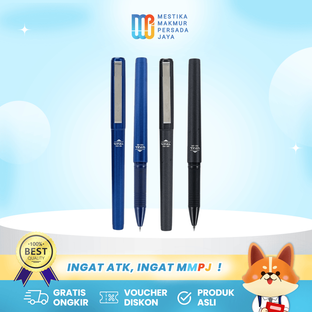 Jual Deli Gel Pen / Pulpen Gel Tinta Hitam Tebal 1.0mm - Smooth Writing ...