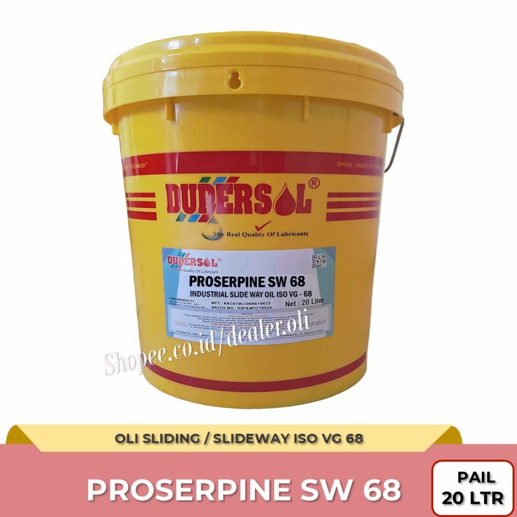 Jual DUPERSOL PROSERPINE SW 68 ISO VG 68 Oli Slide Way Oil Anti ...