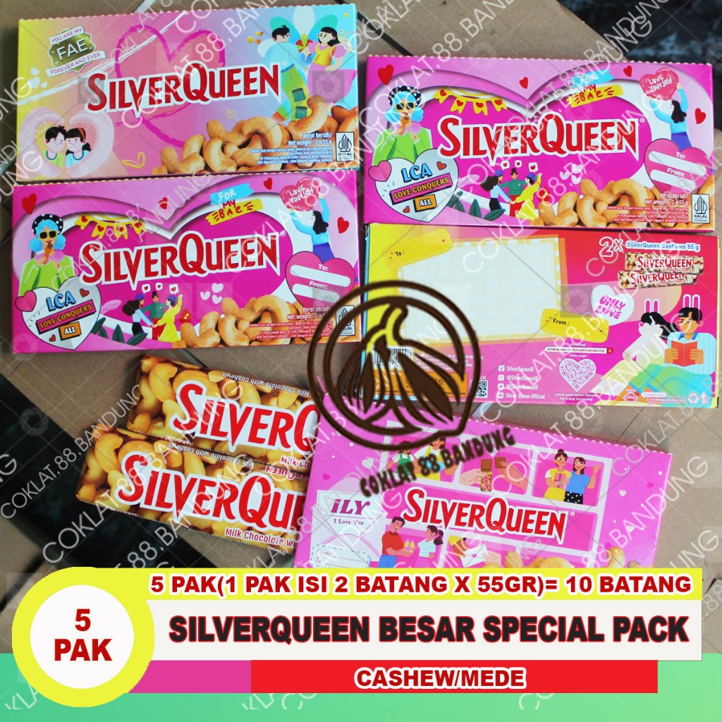 Jual SILVERQUEEN 55gr Besar 1 Box ex 58gr, Coklat SILVERQUEEN 55 gr 58 gr Isi 10 Almond Mede ...