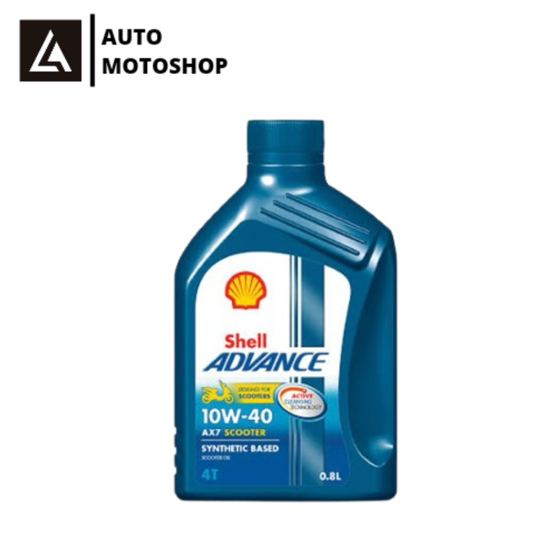 Jual OLI SHELL ADVANCE AX7 MATIC SAE 10W-40 0,8L ORIGINAL SHELL ...
