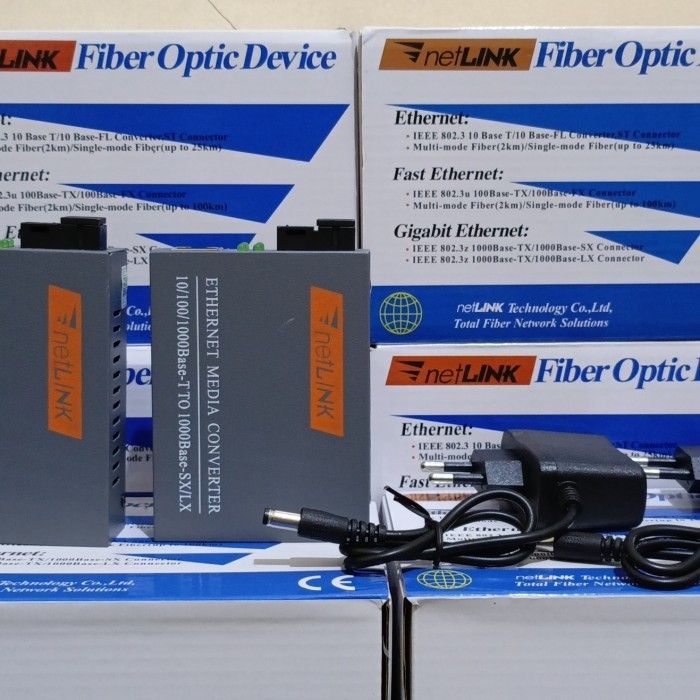 Jual HTB-GS-03 Netlink Gigabit Media Converter FO Fiber Optic to LAN RJ45 | Shopee Indonesia