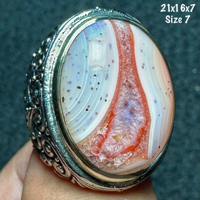 Jual Cincin Batu Akik Natural Baturaja Biji Selasih Junder Merah 3D ...