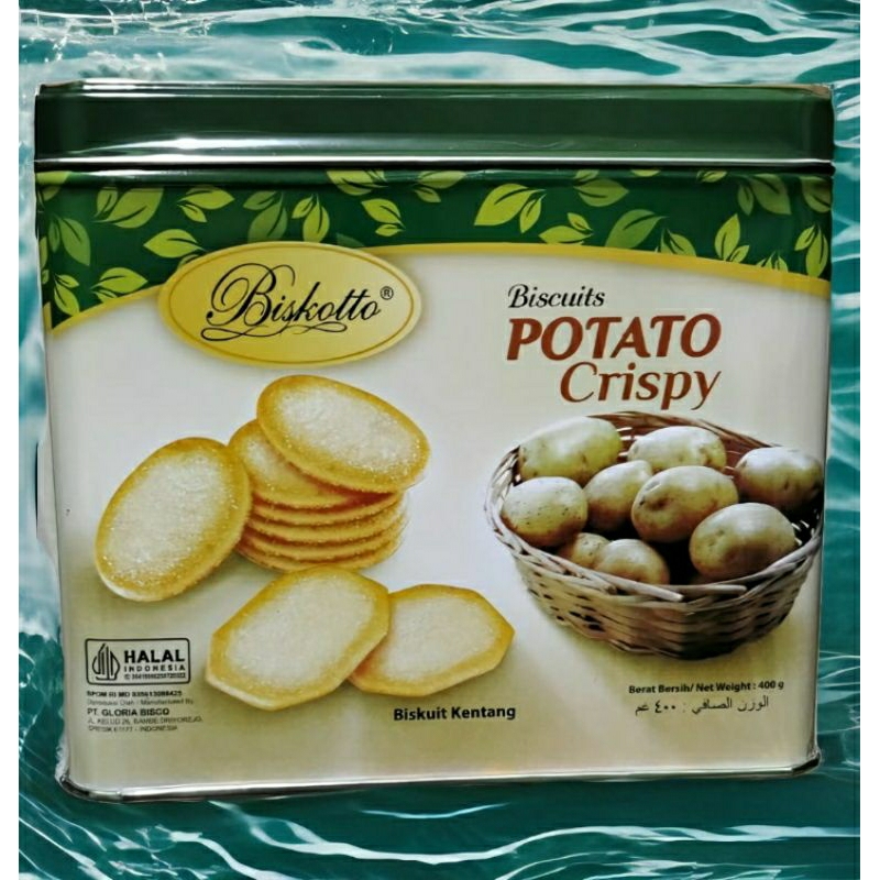 Jual BISCUITS POTATO CRISPY kemasan kaleng berat 400gr | Shopee Indonesia