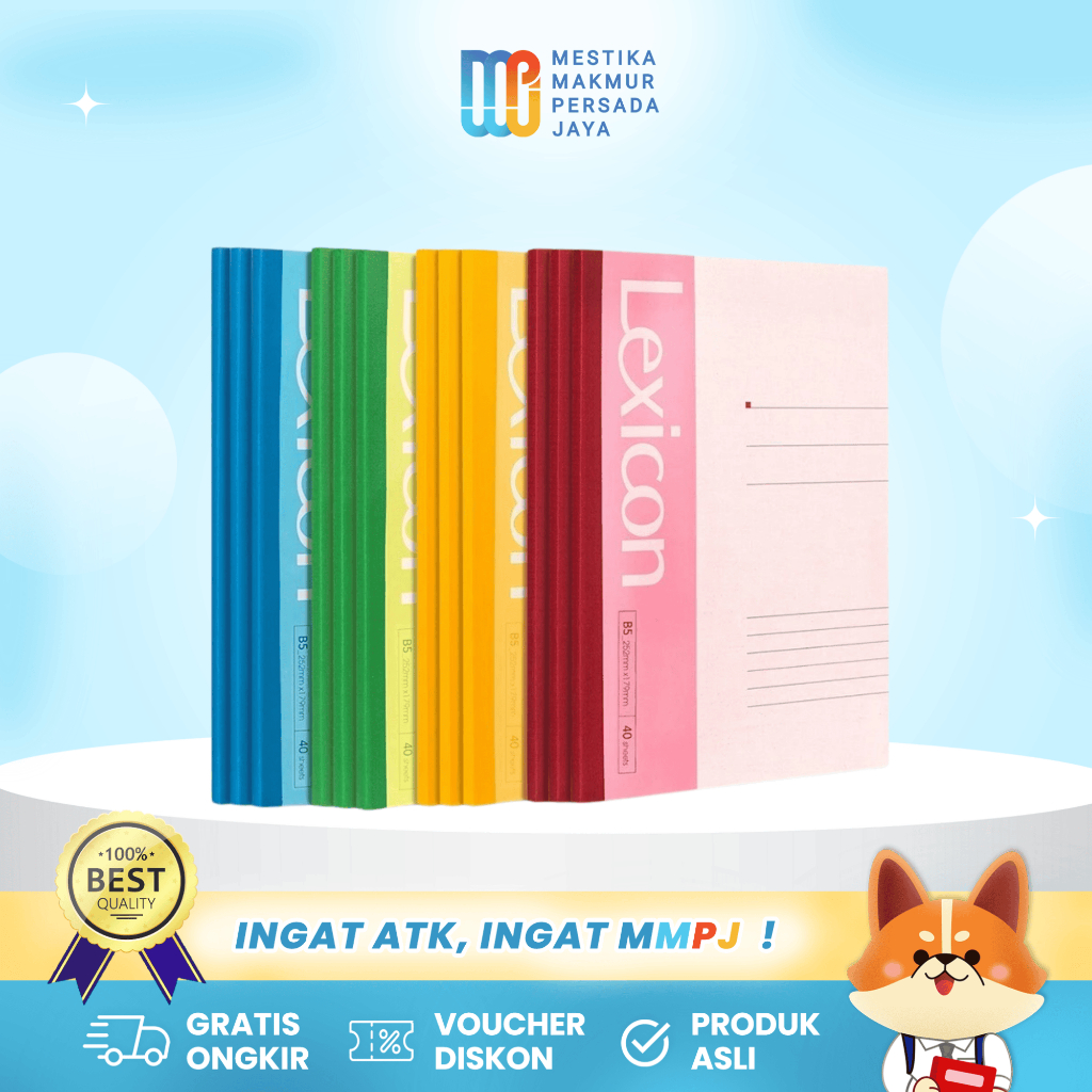 Jual Deli Notebook B5 Soft Cover 40 Lembar 70 GSM - Buku Tulis Lexicon ...