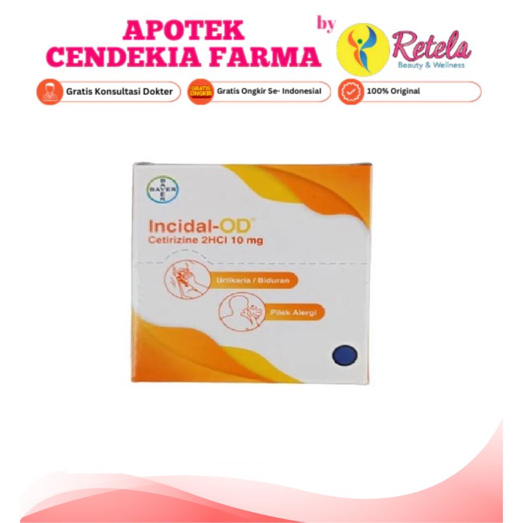 Jual INCIDAL-OD 10MG BOX 32 CAPSUL / CETIRIZIN/ MENGATASI ALERGI / BIDURAN / GATAL | Shopee ...
