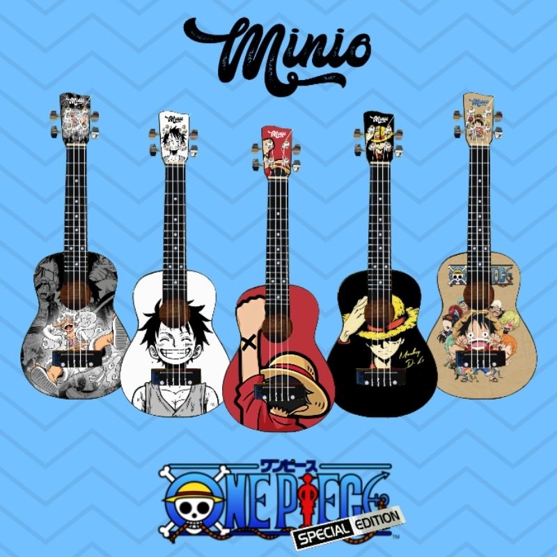 Jual Ukulele Motif Monkey D. Luffy - One Piece Bisa Request Tulis Nama ...