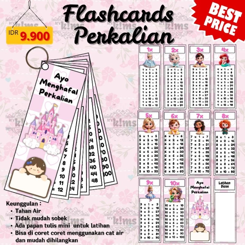 Jual FlashCard Tabel Perkalian Matematika 1-10 | Shopee Indonesia