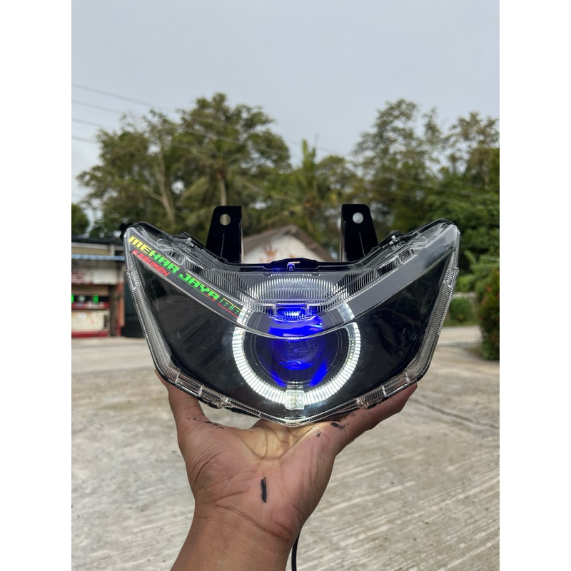 Jual Reflektor lampu depan BEAT DELUXE 2020-2023 GEN 1 biled matrix x1 ...