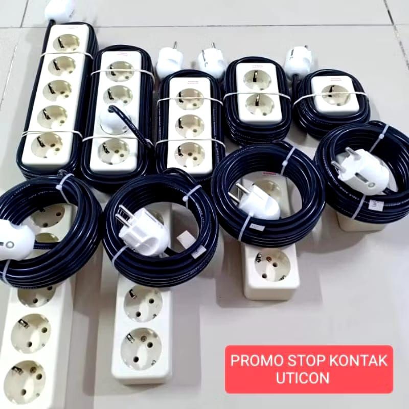 Jual Stop Kontak Uticon / Stopkontak Terminal kuningan 1 2 3 4 5 Lubang / Colokan Listrik 1 2 3 ...