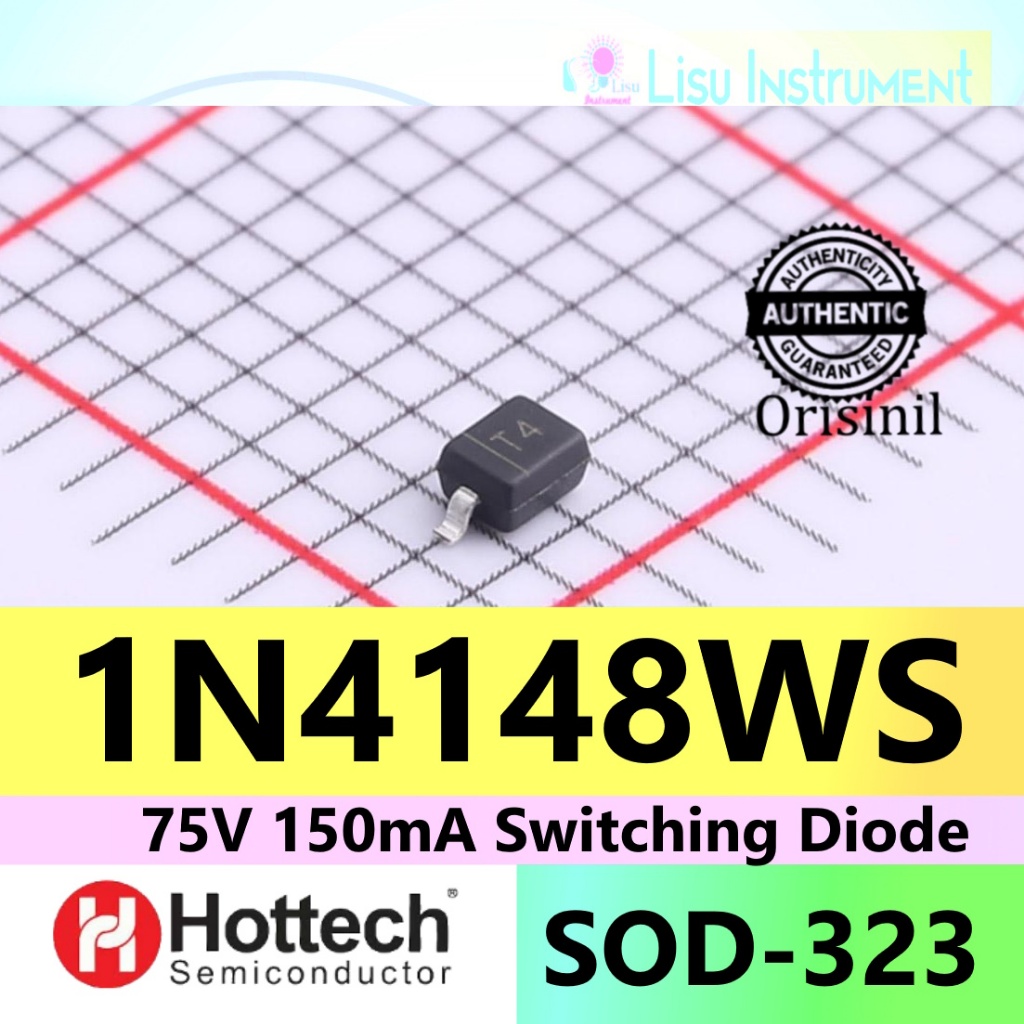 Jual 1N4148WS 1N4148 75V 150mA T4 Switching Diode SOD-323 Hottech ORIGINAL | Shopee Indonesia