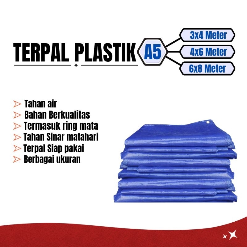 Jual Terpal A5 Biru Silver Ukuran 3x4 | 4x6 | 6x8 | Shopee Indonesia