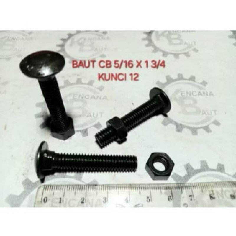 Jual 200 Set BAUT CB 5/16 X 1 3/4" (4,5 cm) / BAUT PAYUNG / BAUT PAGAR ...
