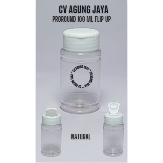 Jual Botol Proround 100 ml Tutup Flip Up / Centrum 60 Kapsul Natural Tutup Fliptop / Botol Obat ...