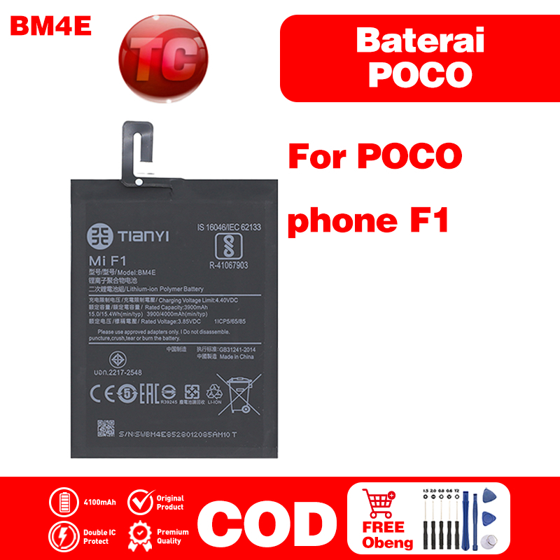 Jual Baterai hp Pocophone F1 tinggi berkualitas Battery For Poco Batre ...