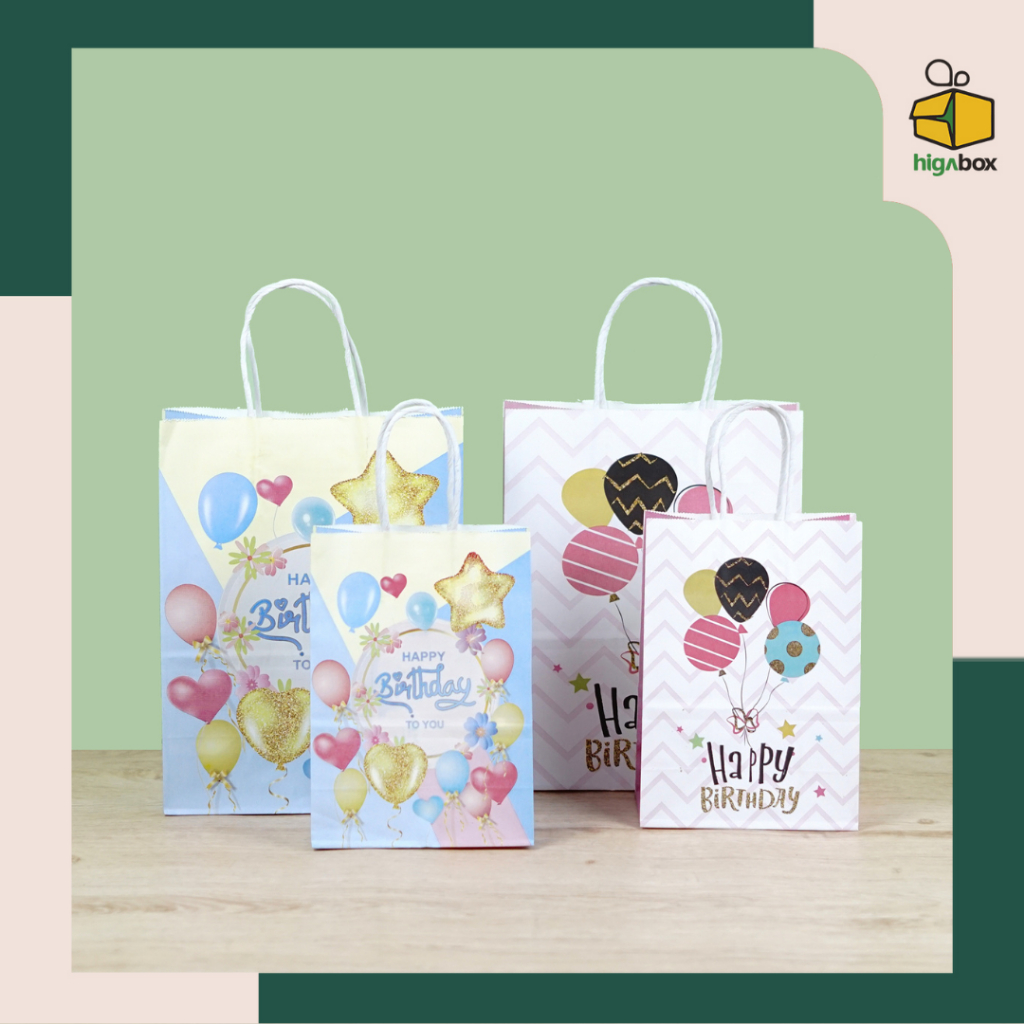 Jual Paper Bag Birthday / Paper Bag Kertas Hadiah Souvenir Ulang Tahun ...