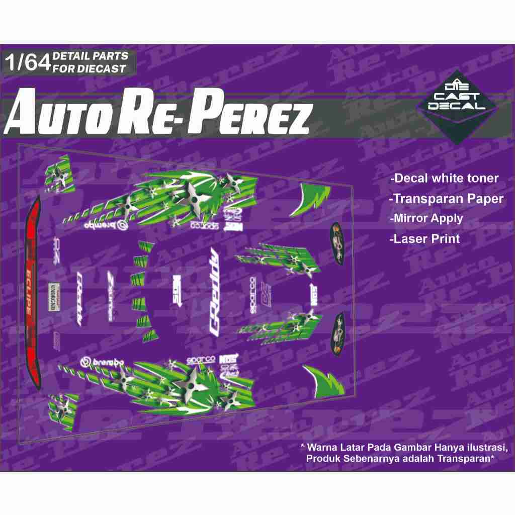 Jual [WHITE TONER] DECAL HOTWHEELS WHITE TONER AUTOREPEREZ - LIVERY ...