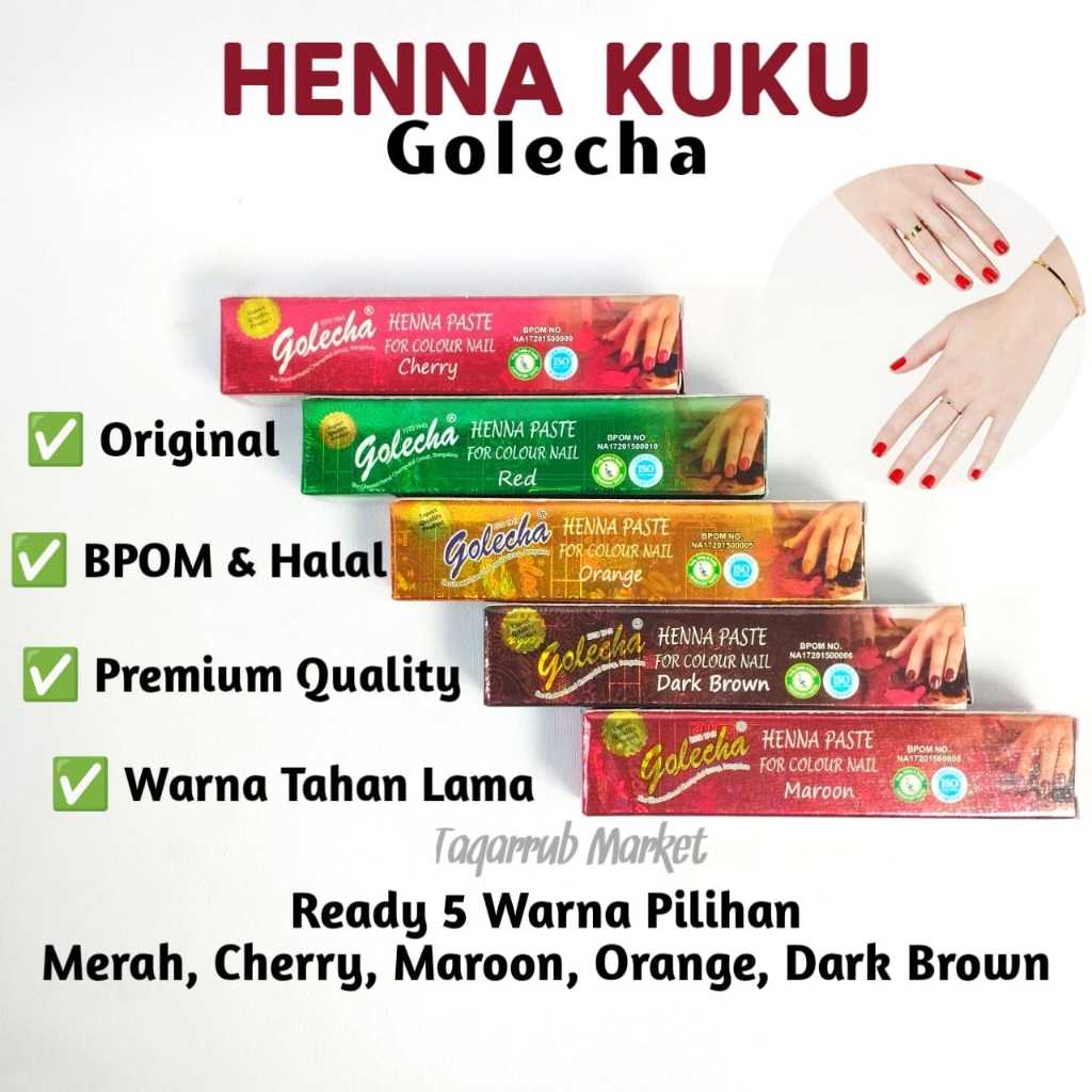 Jual GOLECHA NAIL ART GOLECHA NL HENNA GOLECHA HENA HALAL BPOM HERBAL ...