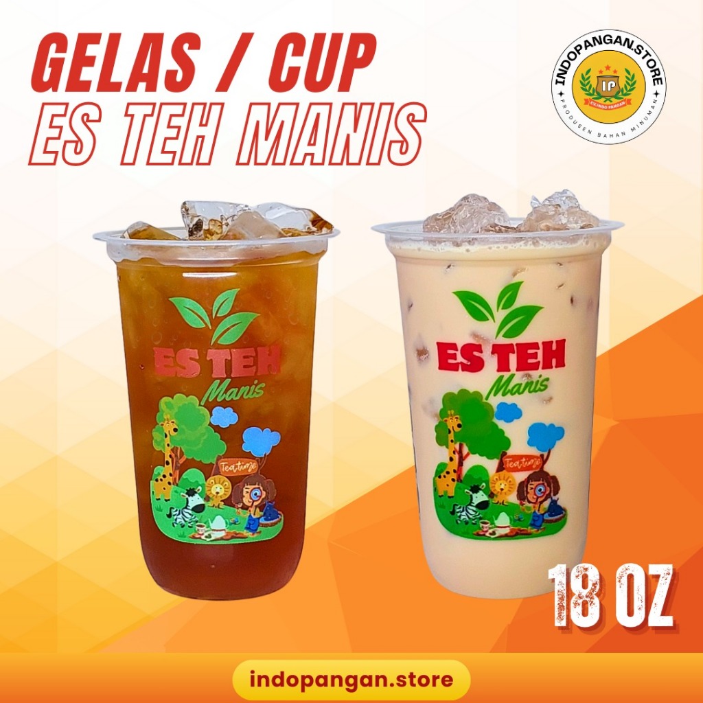 Jual Cup Oval 18 OZ - Motif ES TEH MANIS - Gelas Plastik Printing ...
