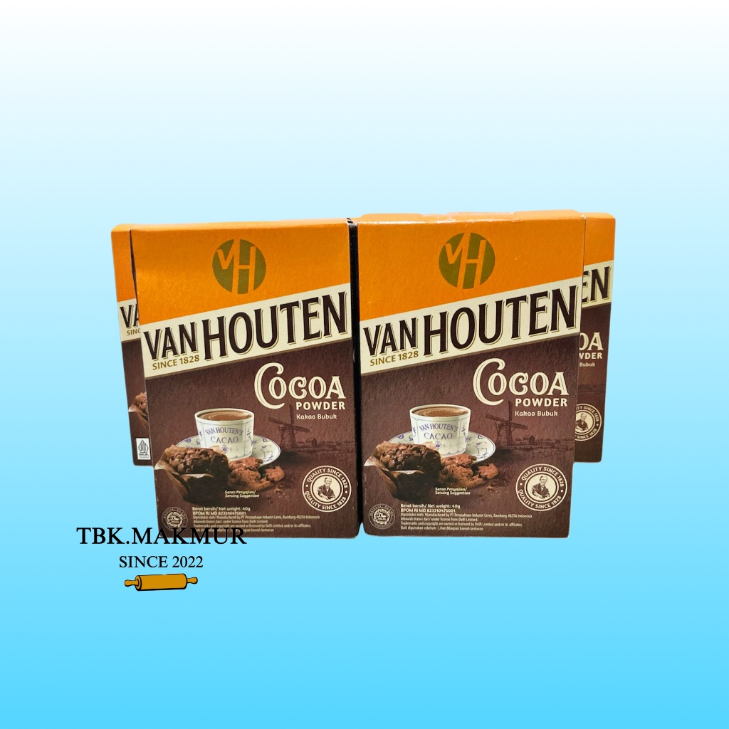 Jual Vanhouten Coklat Bubuk Cocoa Powder Kakao Bubuk 40Gr | Shopee ...