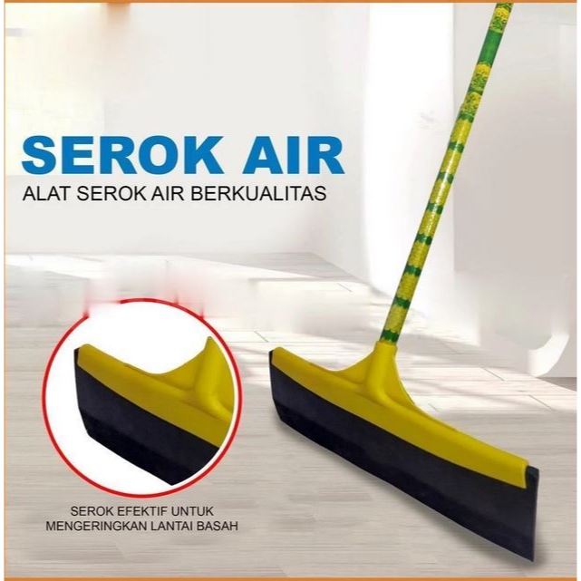 Jual PEL DORONGAN SEROK AIR KARET / WIPER LANTAI GAGANG SEROKAN AIR ...