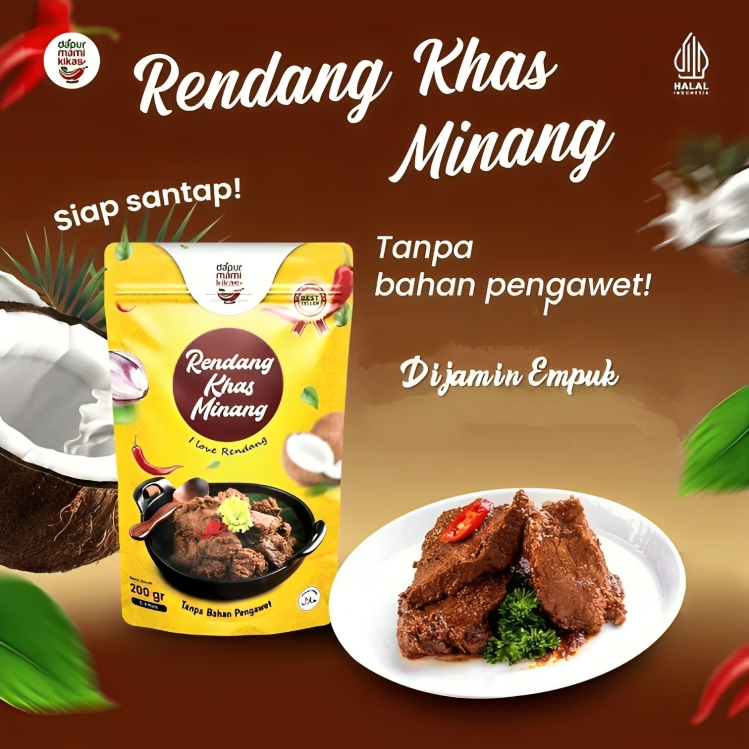 Jual Rendang Daging Sapi - Makanan Instan Khas Padang - Rendang Sapi ...