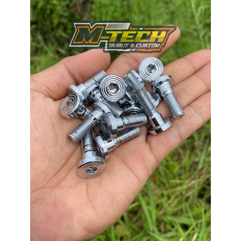 Jual BAUT L SLIM PIRINGAN CAKRAM UNIVERSAL UKURAN M8 ATAU BAUT 12 PANJANG 2,5CM CHROME | Shopee ...