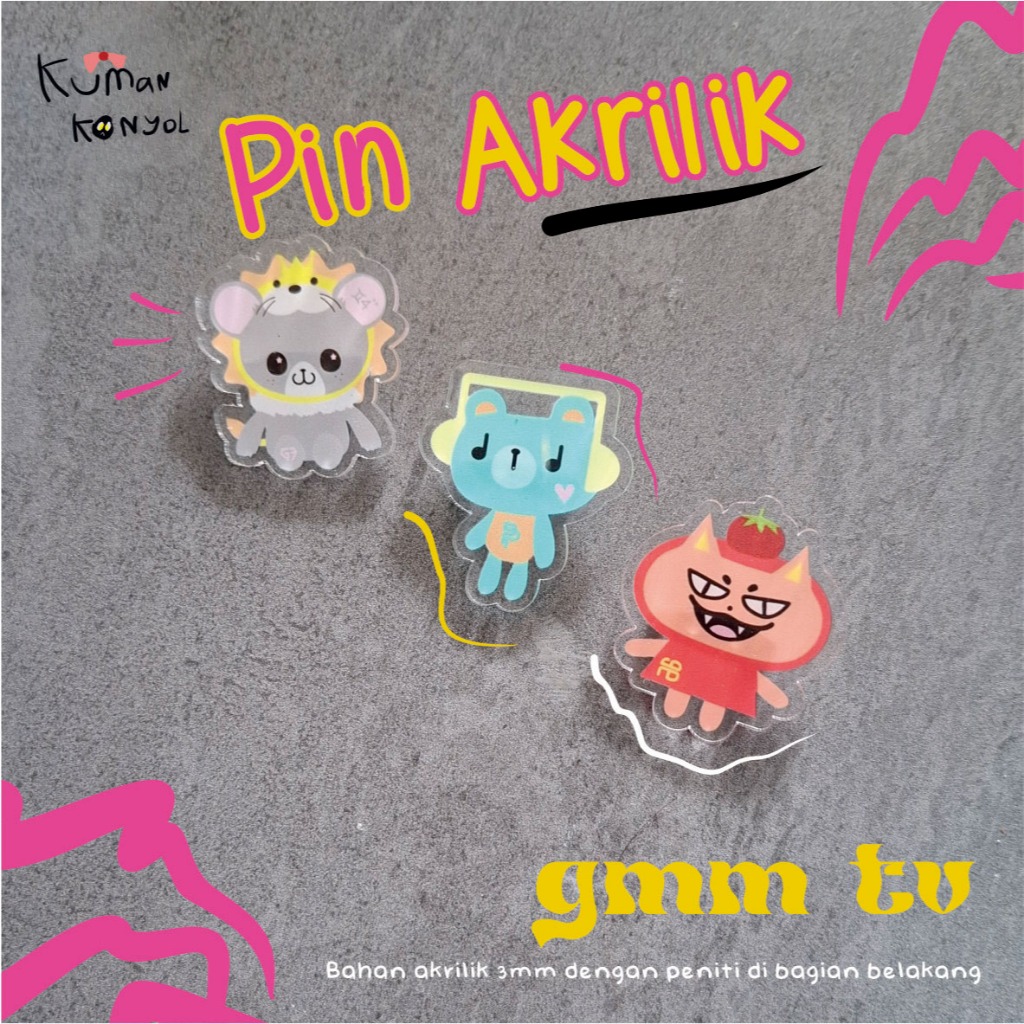 Jual PIN AKRILIK GMM TV PIN BADGES SAMRUAY SOL CUTE POLCASAN MUVMUV ...