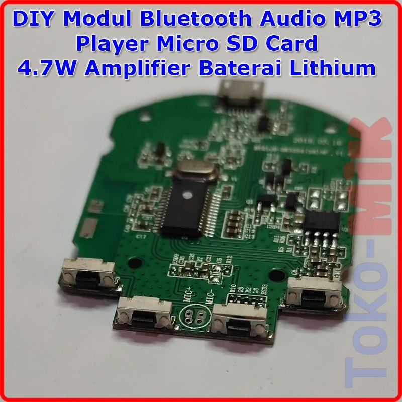 Jual Modul DIY Bluetooth Audio MP3 Player Micro SD Card Mono 4.7W Power ...