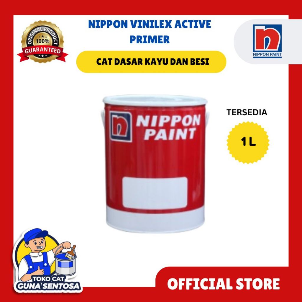 Jual NIPPON ACTIVE PRIMER V 120 (1 LITER ) CAT DASAR ALUMUNIUM, GALVANIS DAN BAJA RINGAN ...