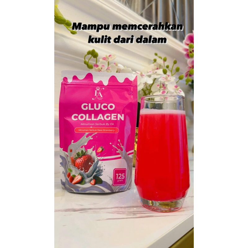 Jual Gluco Collagen Minuman Serbuk Rasa Strawberry 125g | Shopee Indonesia