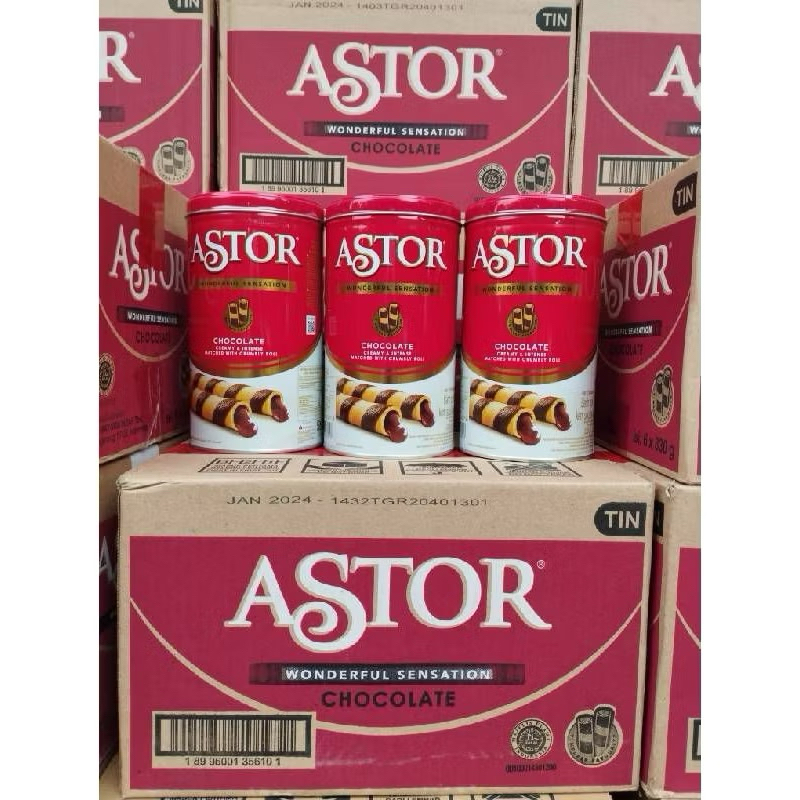 Jual ( DUS ISI 6 KALENG ) Astor Double Coklat 330gr - Astor Kaleng ...