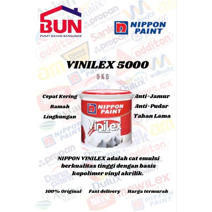 Jual VINILEX 5KG CAT TEMBOK NIPPON PAINT // VINILEX 5000 VINILEX ...