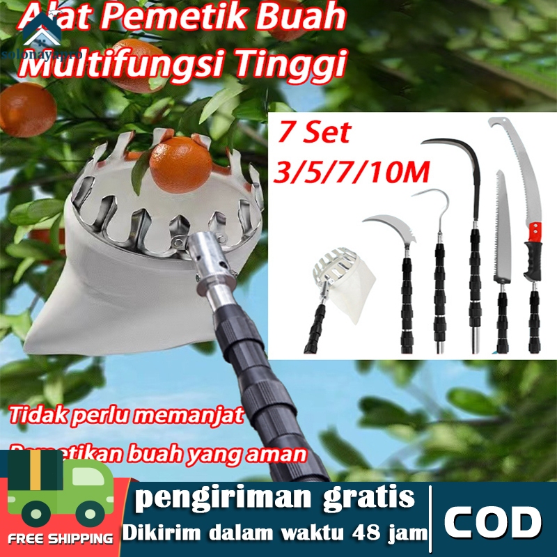 Jual 7 Set 3/5/7/10M Alat Pemetik Buah Alat Berkebun Pemetik Buah ...