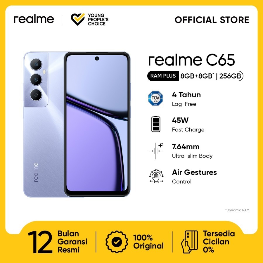 Jual realme C65 HP 8*8+256GB 45W Fast Charge | 5000mAh Massive Battery ...