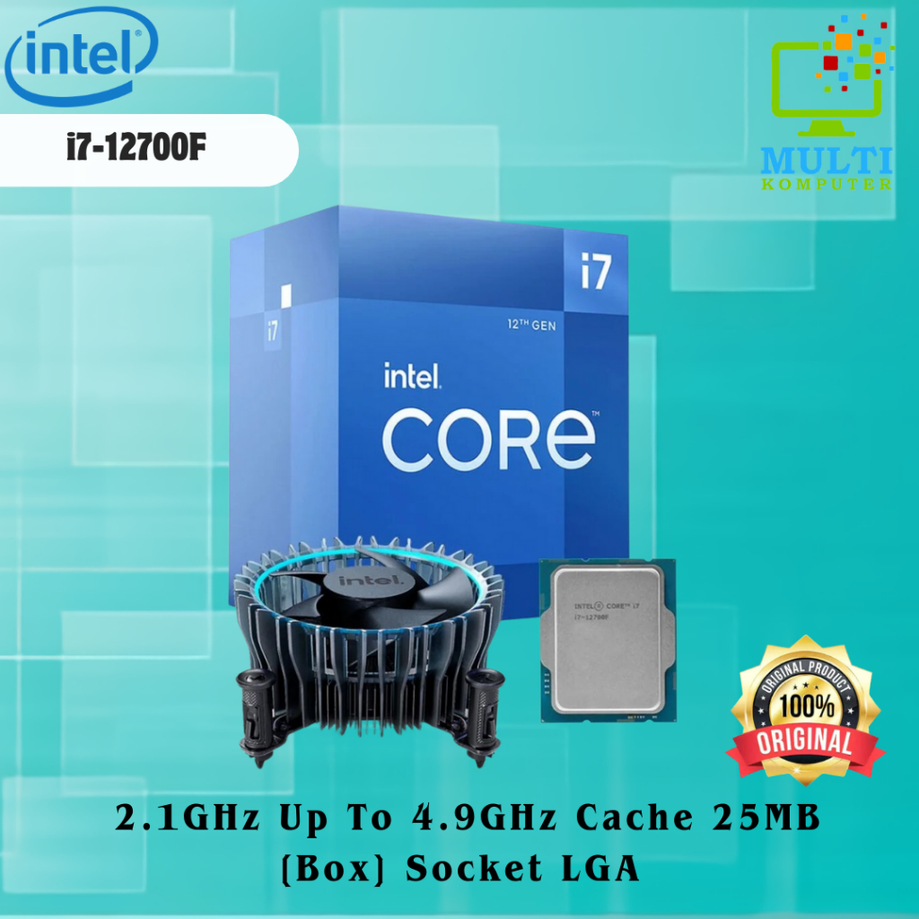 Jual Intel Core i7-12700F 2.1GHz Up To 4.9GHz - Cache 25MB [Box] Socket LGA | Shopee Indonesia