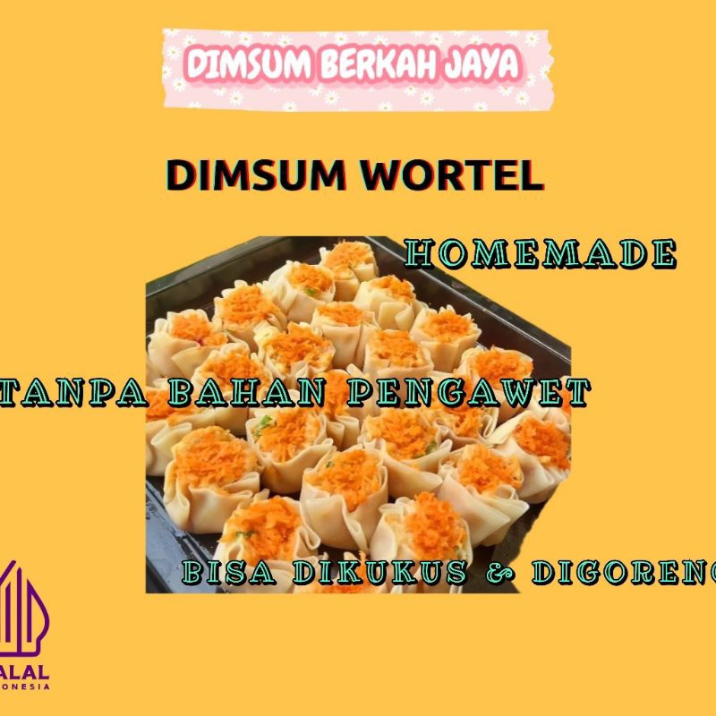 Jual DIMSUM WORTEL ISI 50 PCS DIMSUM BERKAH JAYA 100% HALAL TANPA BAHAN ...