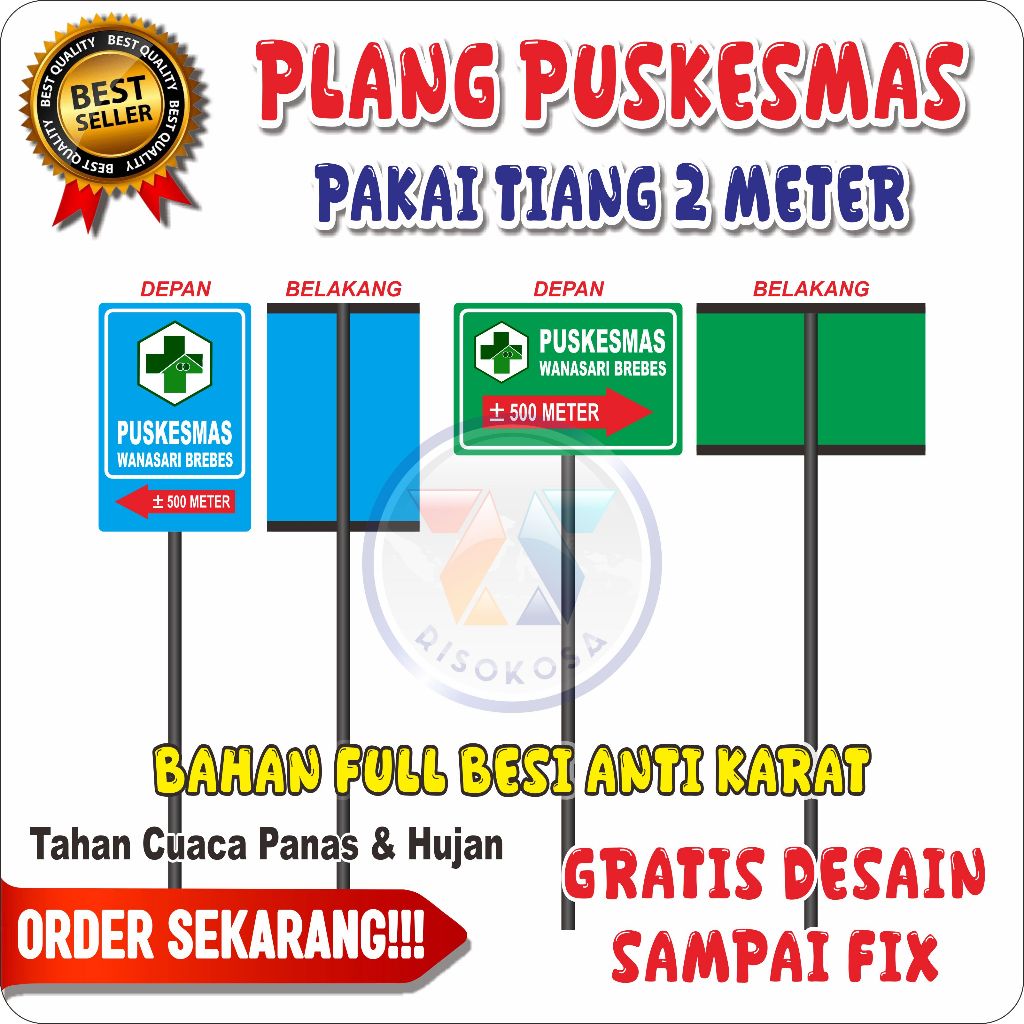 Jual RAMBU PETUNJUK PUSKESMAS CUSTOME DESAIN | Shopee Indonesia