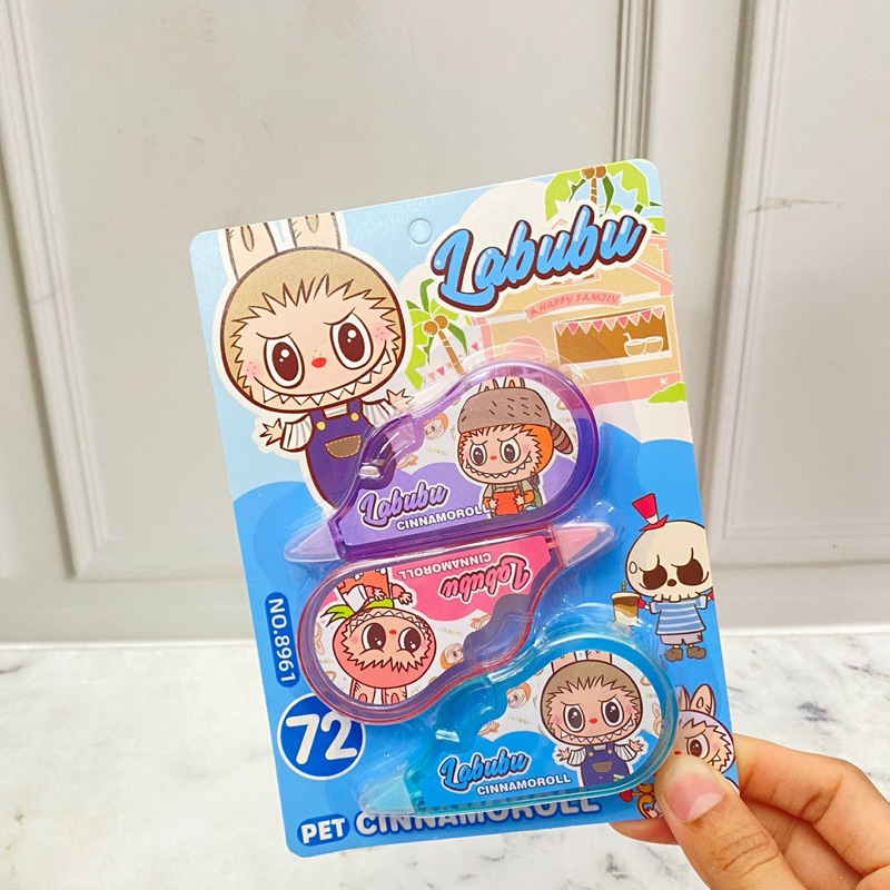Jual Correction Tape Tipex Labubu Set Isi 3 Pcs | Shopee Indonesia