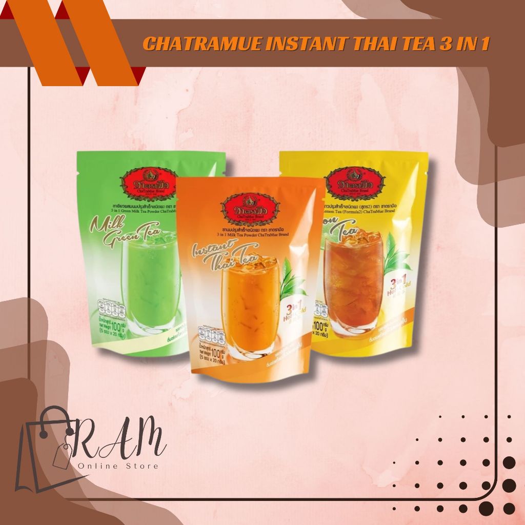 Jual CHATRAMUE INSTANT 3 IN 1 THAI TEA/GREEN TEA/LEMON TEA ORIGINAL ...