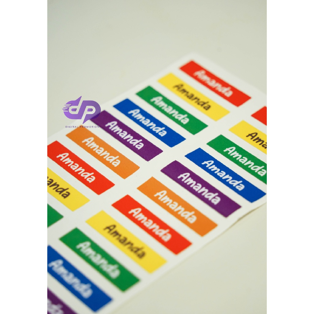 Jual Sticker Label nama Pensil | Stiker label nama pulpen | Stiker Nama ...