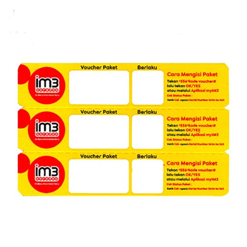 Jual VOUCHER KOSONG INDOSAT IM3 BAHAN INJECT (150 PCS) | Shopee Indonesia