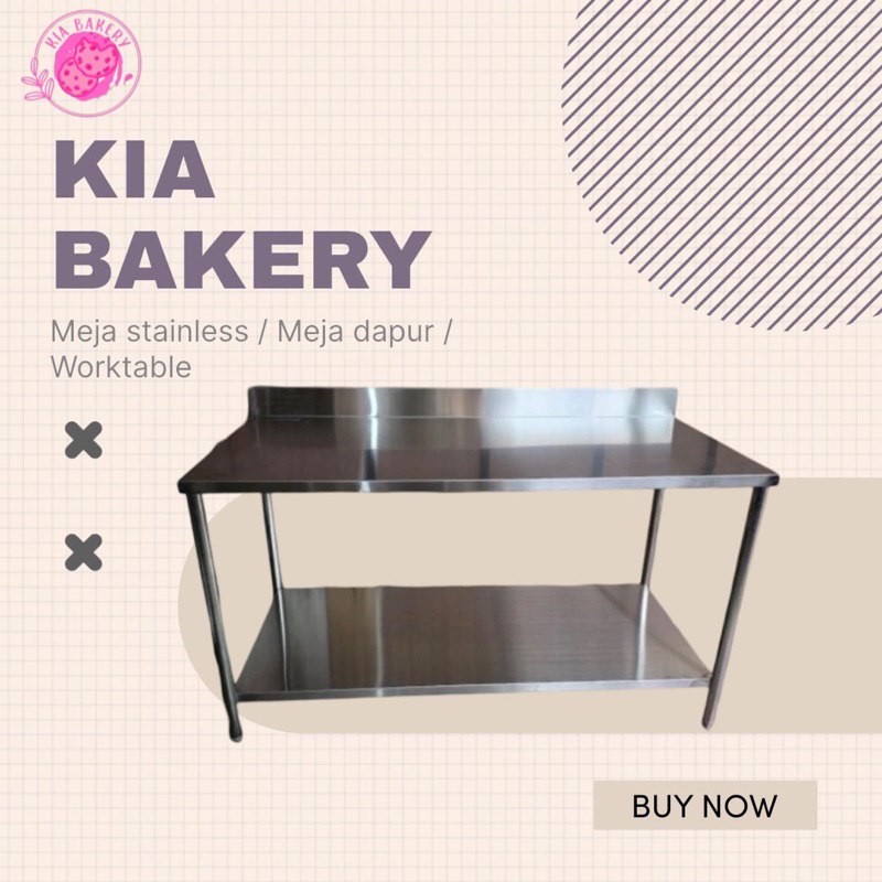 Jual Meja stainless / Meja dapur / Worktable | Shopee Indonesia