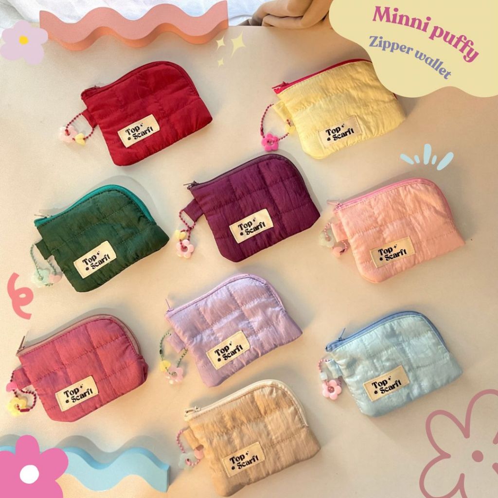 Jual Mini Puffy Zipper Wallet | Pouch Mini | Dompet Mini | Shopee Indonesia