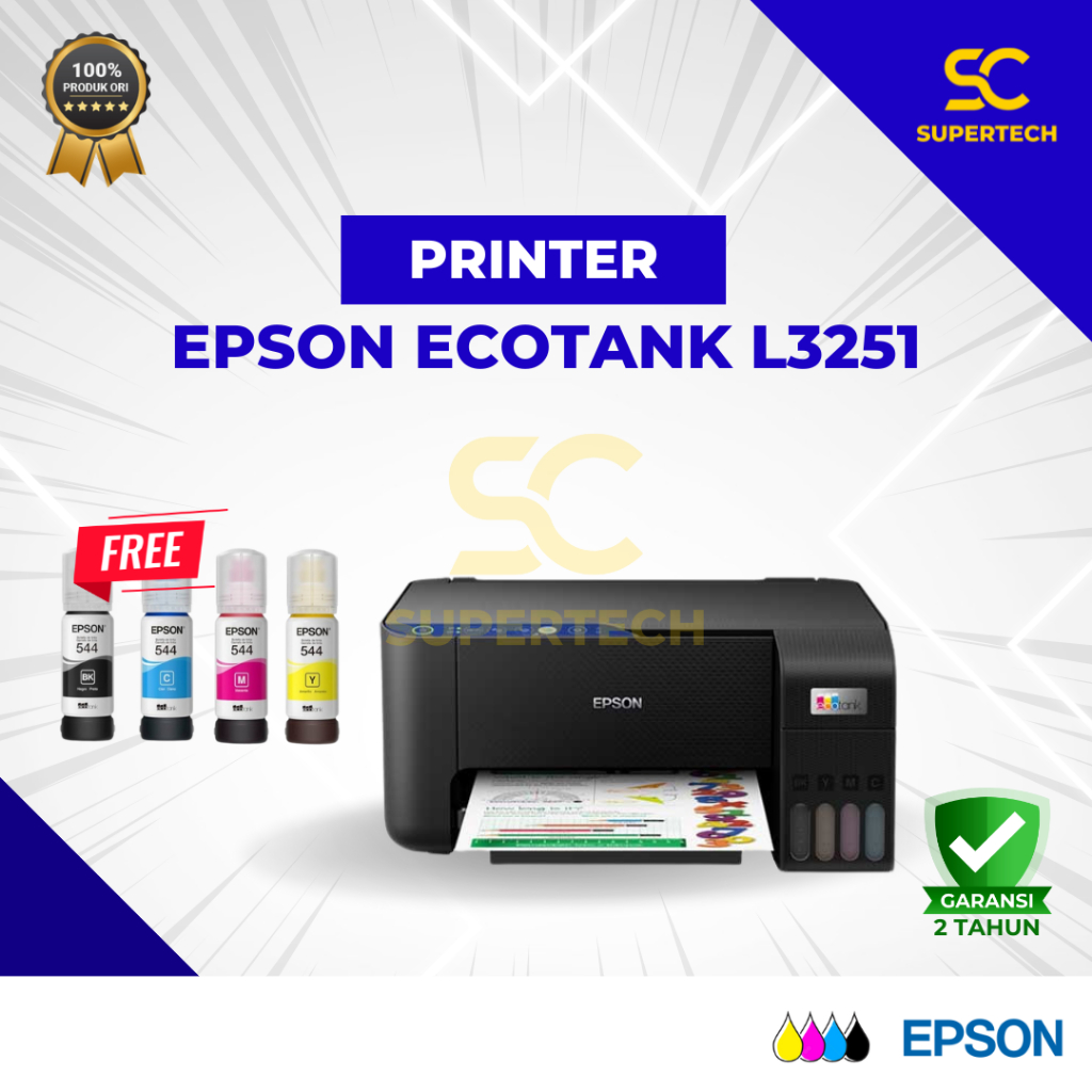 Jual PRINTER EPSON ECOTANK L3251 Garansi 2 Tahun Resmi | Shopee Indonesia